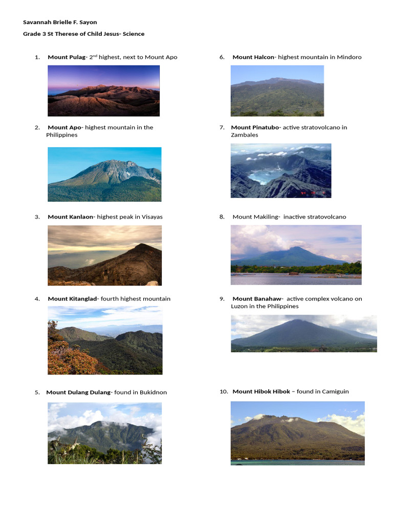 Savannah Science Mountains | PDF