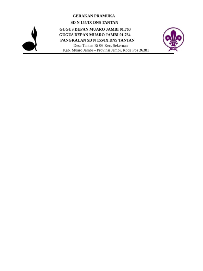 Kop Surt Pramuka SD | PDF