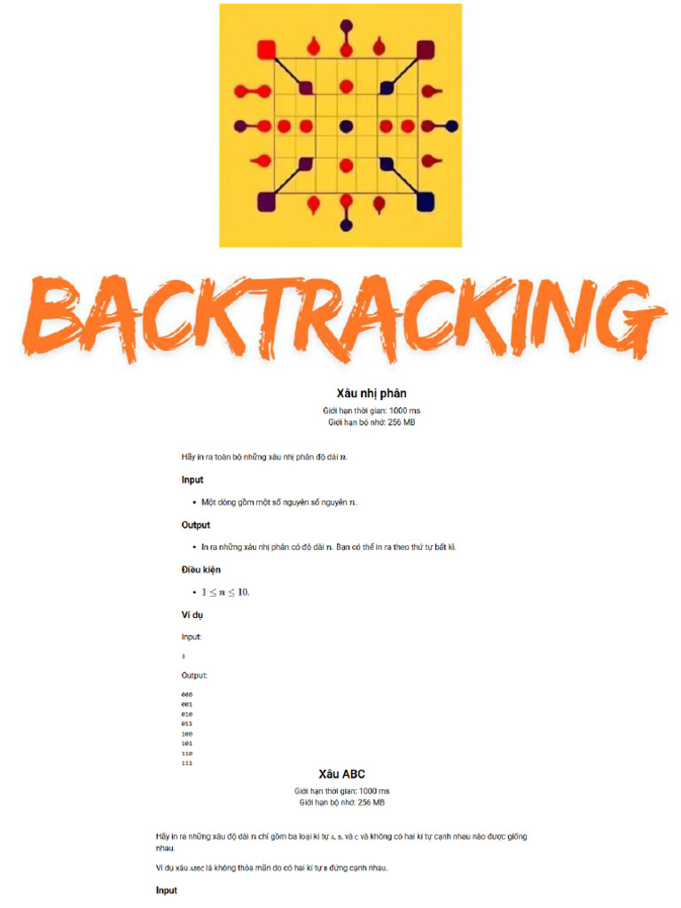Backtracking C++ (VN) | PDF