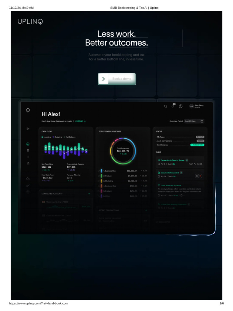 SMB Bookkeeping & Tax AI - Uplinq | PDF | Artificial Intelligence | Intelligence (AI) & Semantics