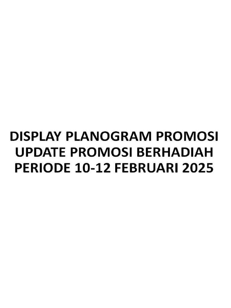 DISPLAY_PLANOGRAM_PROMOSI_UPDATE_PROMOSI_BERHADIAH_PERIODE_10_12 | PDF