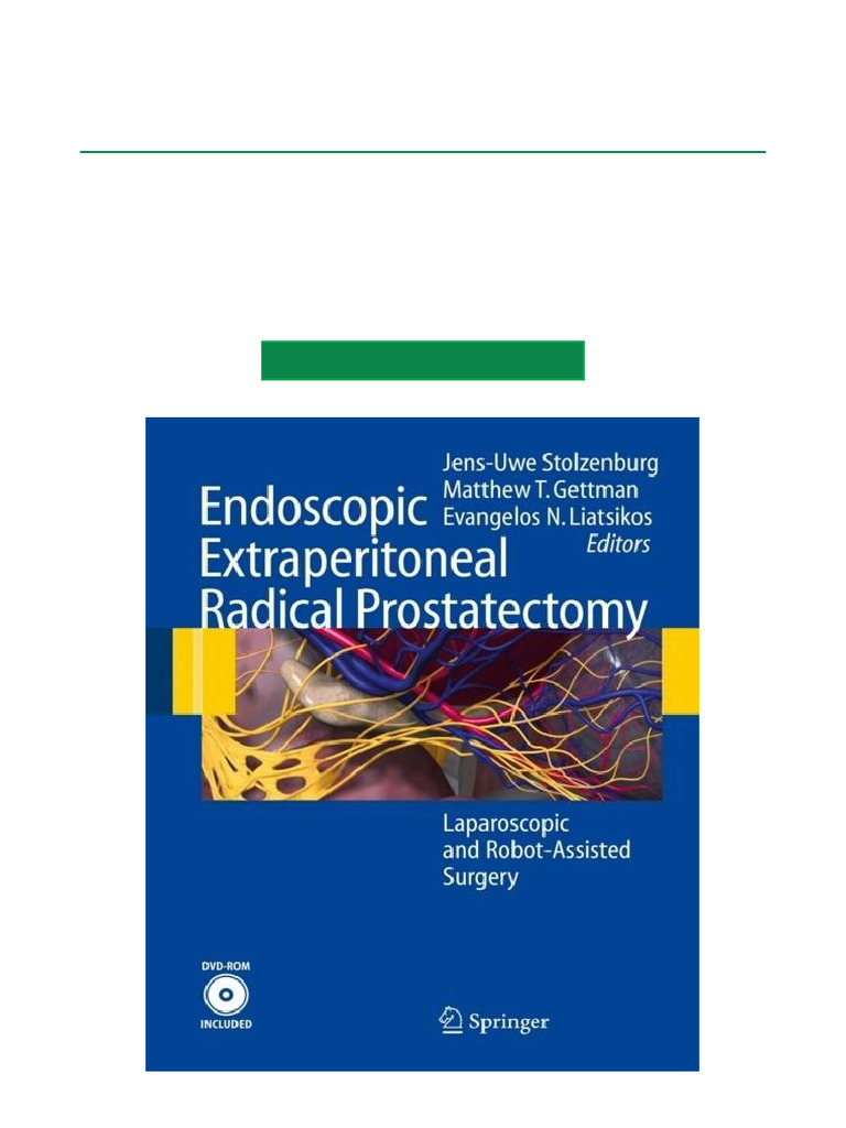 Endoscopic Extraperitoneal Radical Prostatectomy Laparoscopic and Robot ...