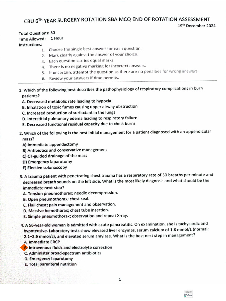 Surgery t4 2024 | PDF