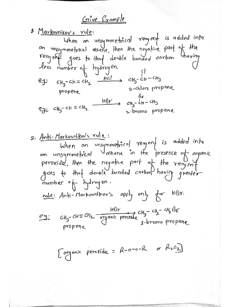 Give Example Reactions | PDF