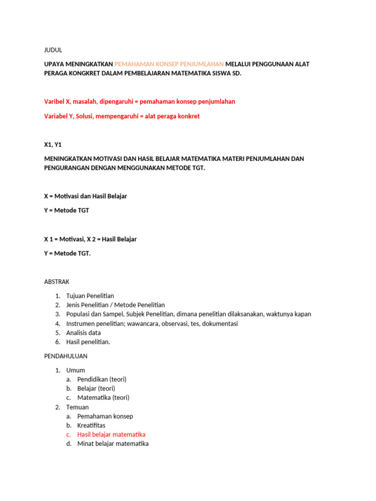 Pemaparan Konsep Artikel-1 | PDF