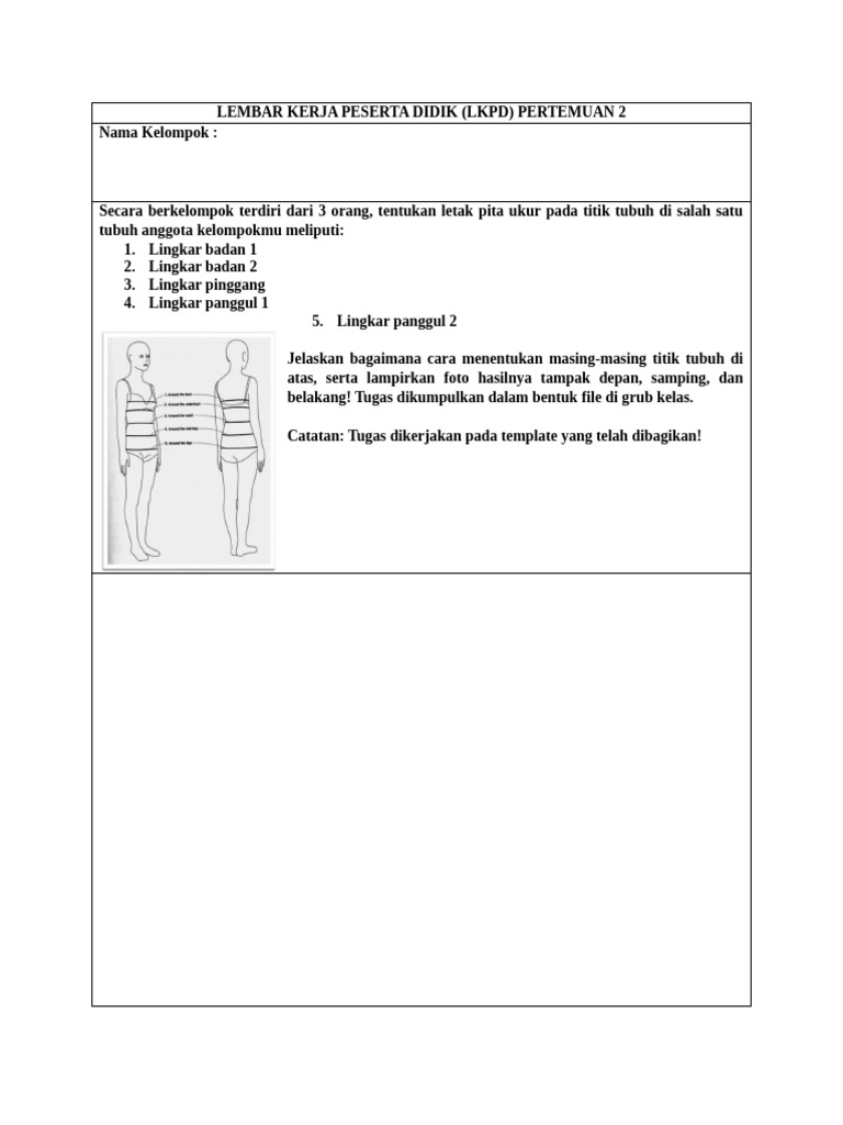 Template LEMBAR KERJA PESERTA DIDIK | PDF