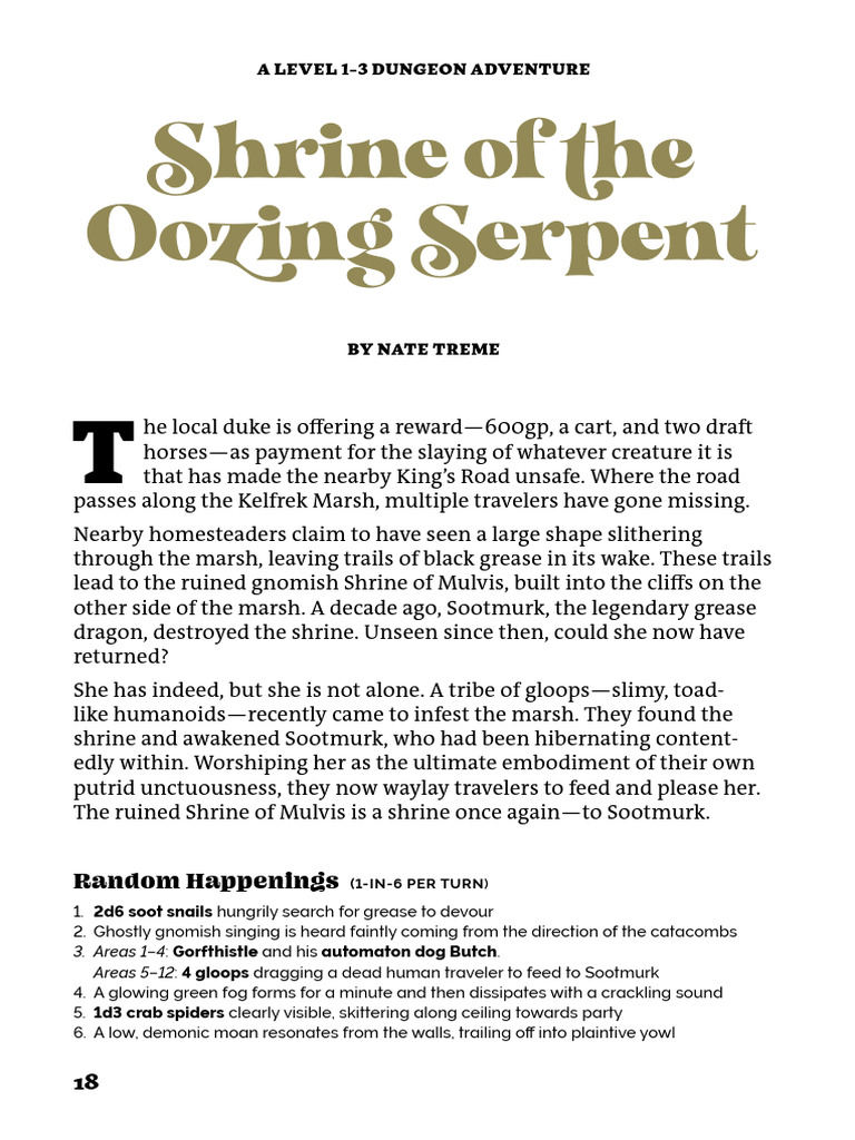 Shrine of The Oozing Serpent | PDF