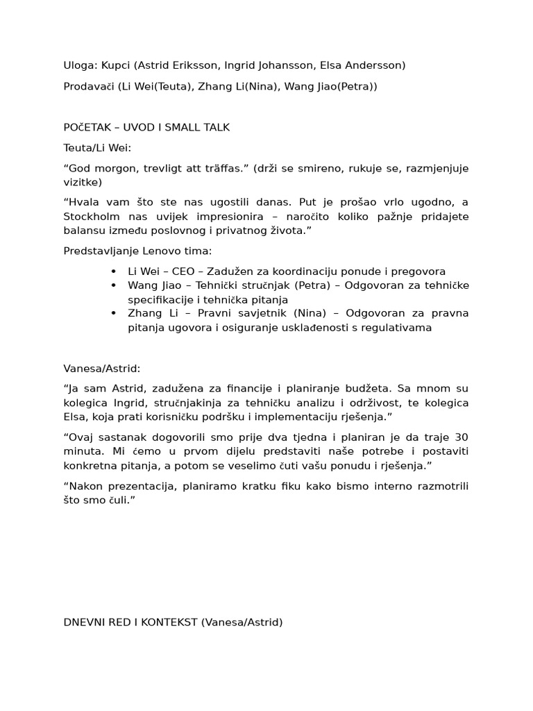 Plan Sastanka - Švedska-1 | PDF