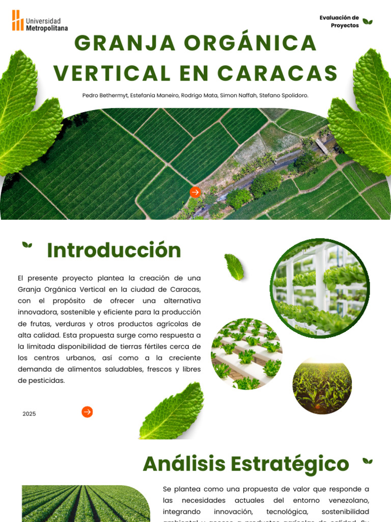 Proyecto Final Granja Orgánica Vertical en Caracas | PDF | Sustentabilidad | Agricultura