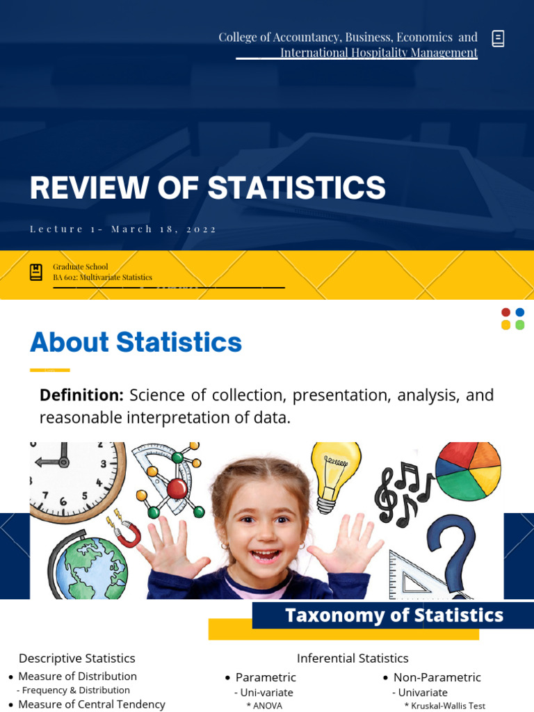 Lecture 1 Review of Statistics | PDF | Statistics | Sampling (Statistics)