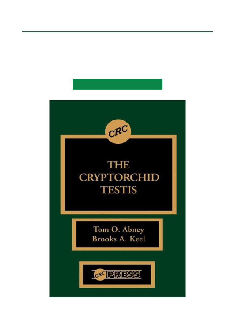 The Cryptorchid Testis 1st Edition Official Download | PDF | Testicle ...