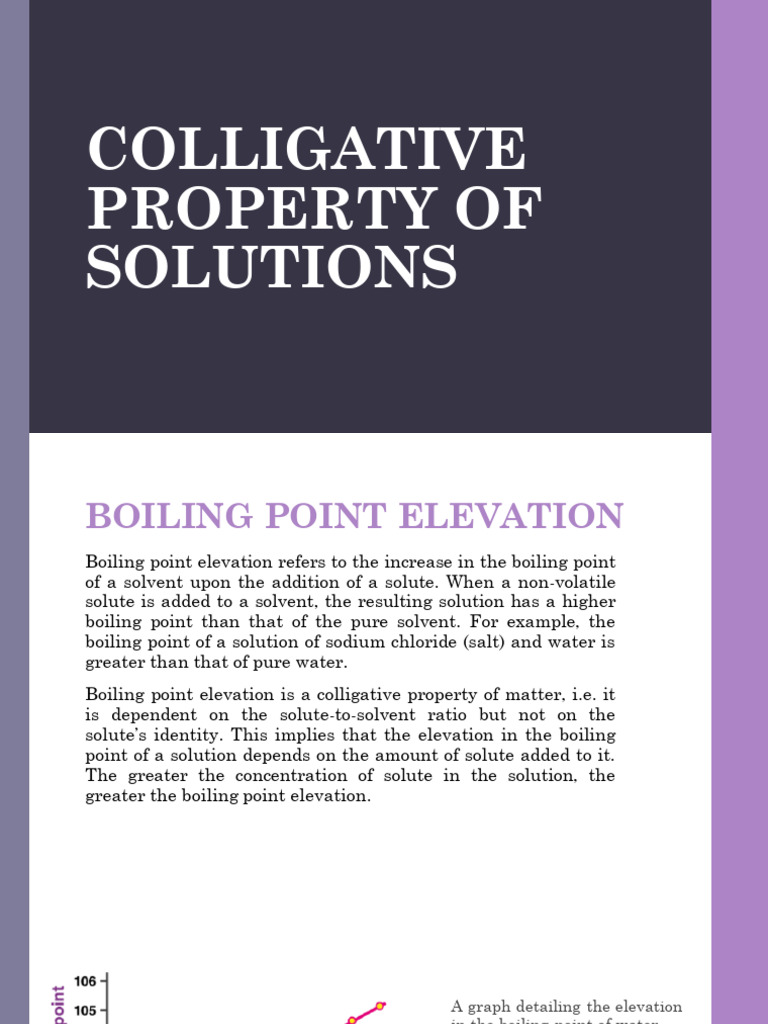 Colligative Property of Solutions | PDF