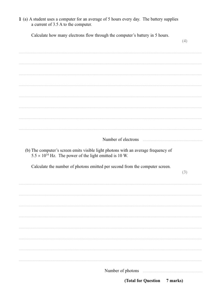 Photoelectric Effect & Atomic Spectra 3 QP | PDF | Photoelectric Effect ...