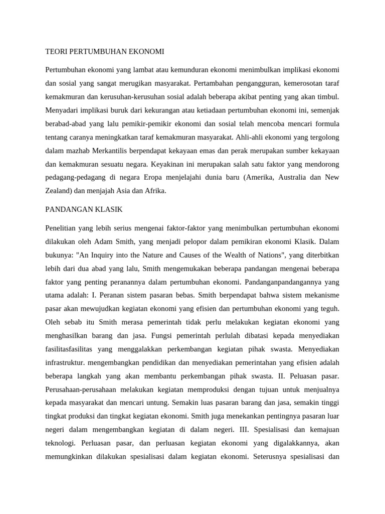 Teori Pertumbuhan Ekonomi 10 Buku Pdf