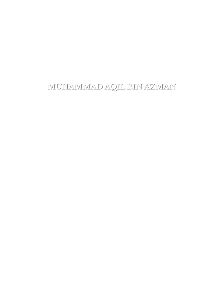 Muhammad Aqil Bin Azman | PDF
