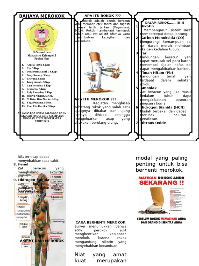 Leaflet Bahaya Merokok | PDF