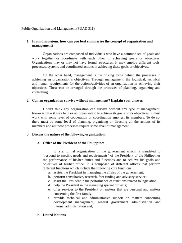 Overview of Organization and Management Concepts | PDF | United Nations ...