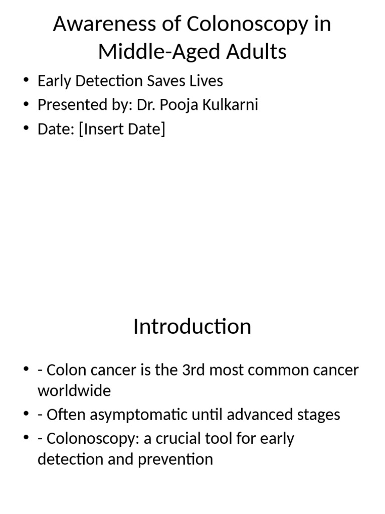 Colonoscopy Awareness With Images | PDF