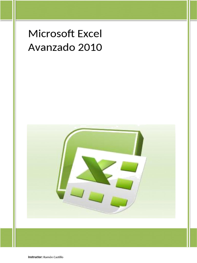 Manual Excel Avanzado | PDF | Microsoft Excel | Botón (Computación)