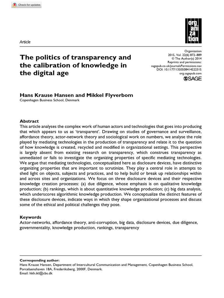 Core Reading 2 | PDF | Transparency (Behavior)