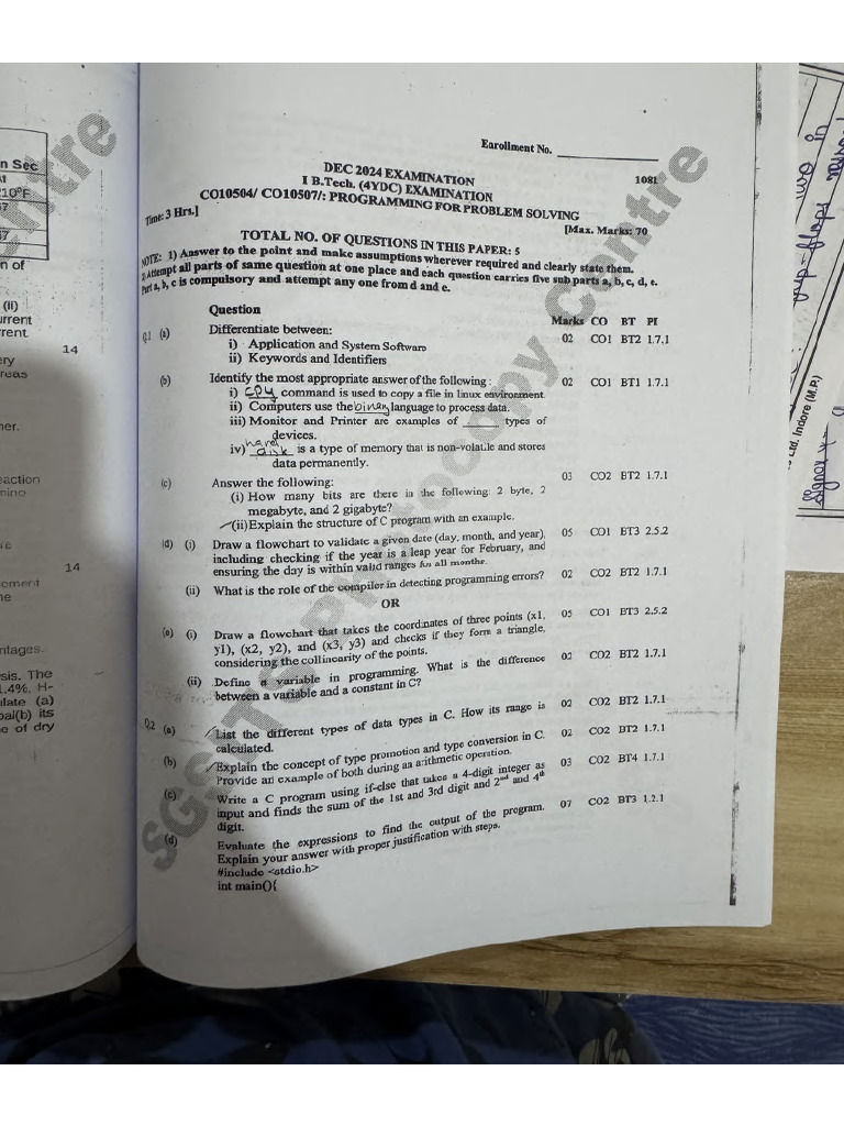 Programming PYQ - Compressed | PDF