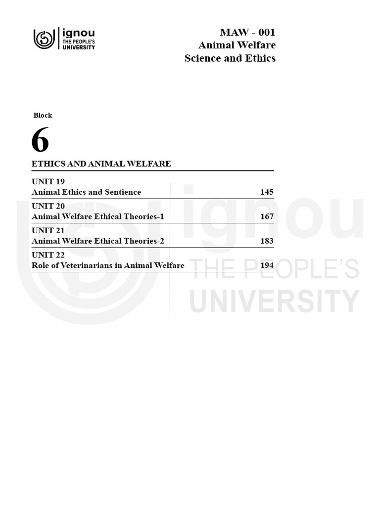 Block 6 | PDF | Animal Rights | Utilitarianism