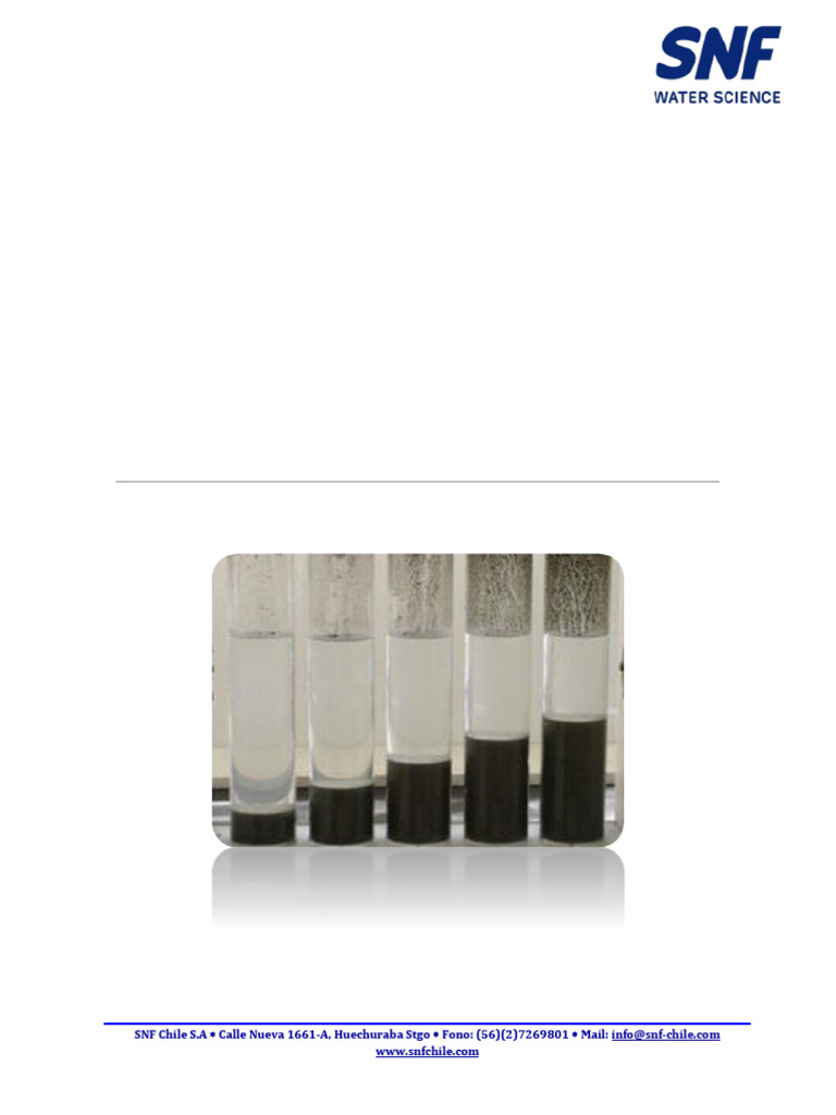 Procedimiento Pruebas de Sedimentación empresa SNF water science | PDF