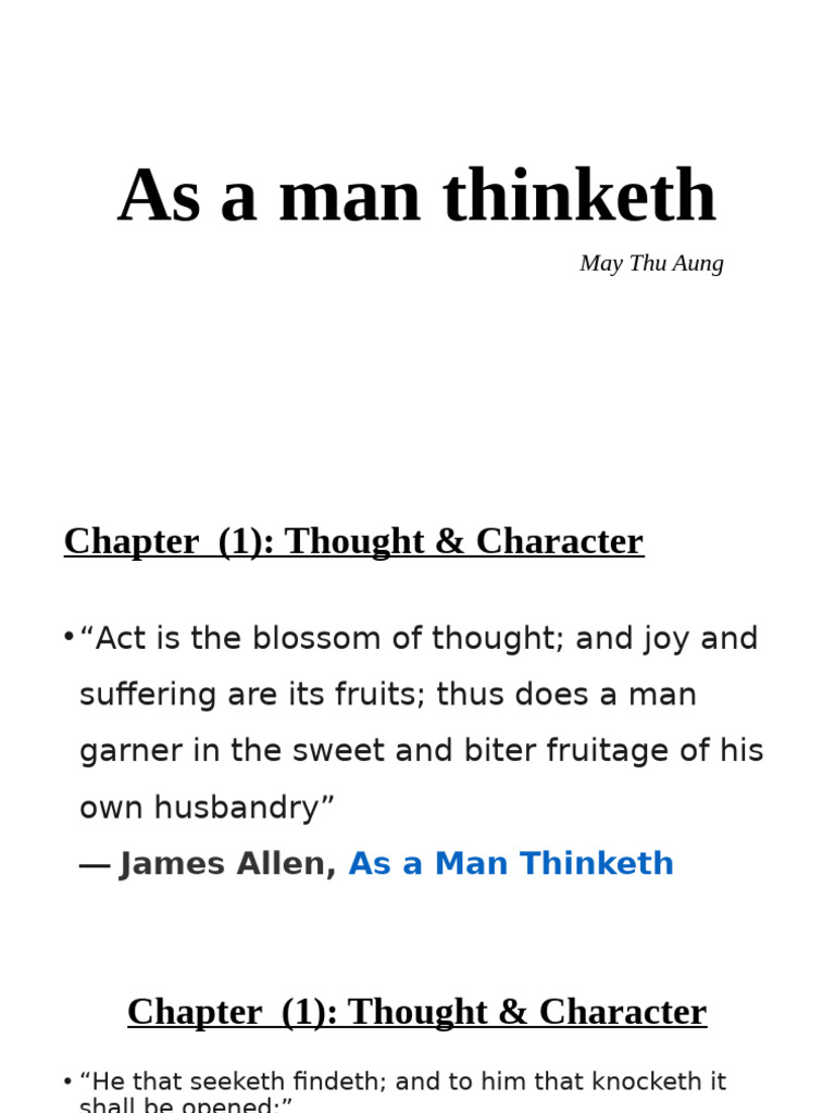 As A Man Thinketh Quotes | PDF