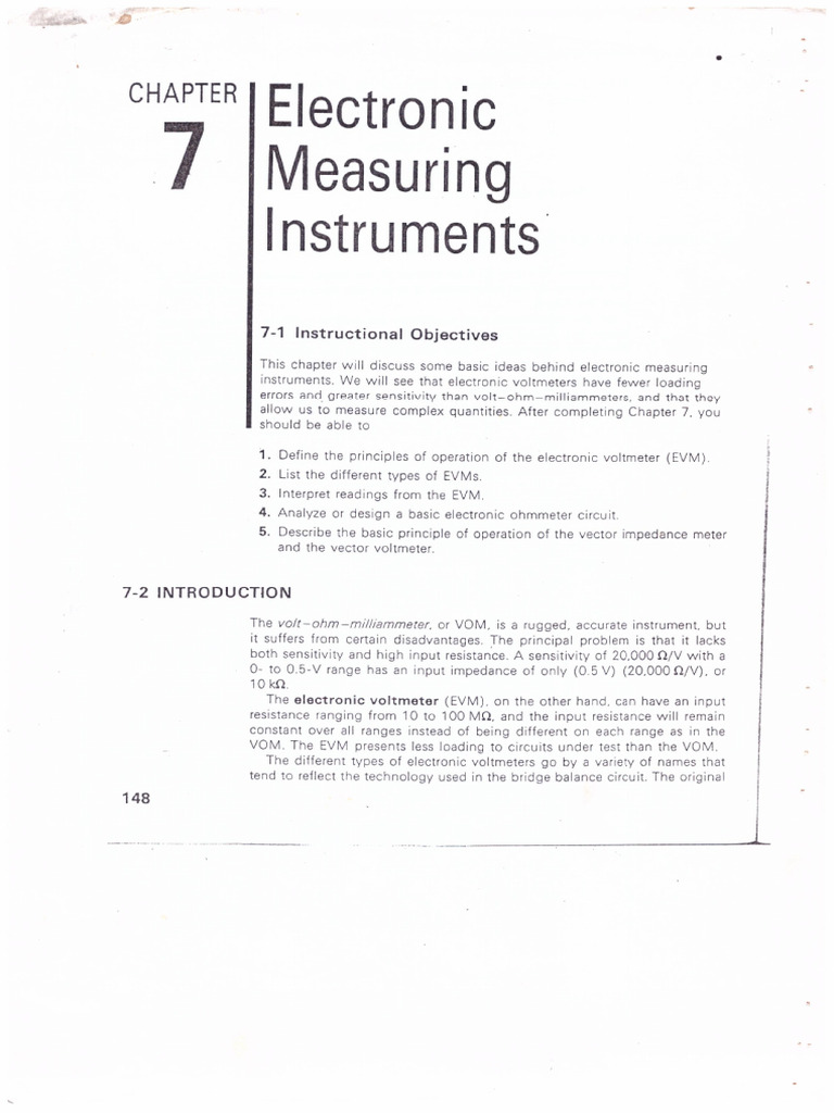 Chapter - 7 - Electronic Measuring Intrument | PDF