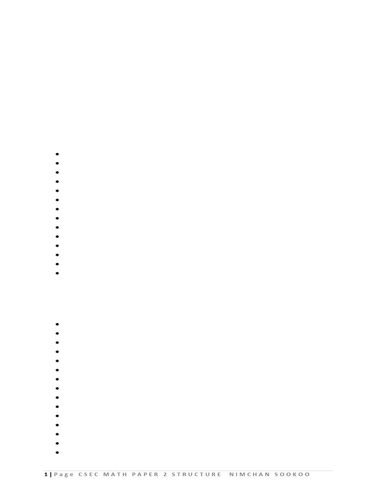 Csec Math Exam Paper 02 Structure Pdf Euclidean Vector Matrix 9311