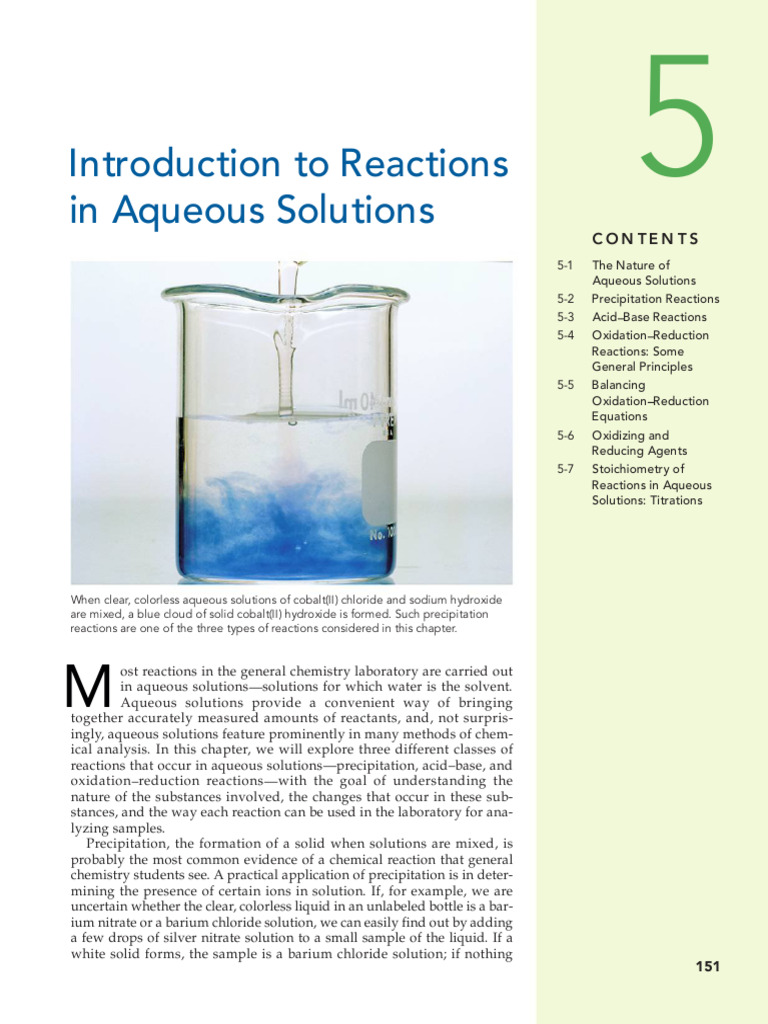 5.introduction To Reactions in Aqueous Solutions | PDF | Acid ...