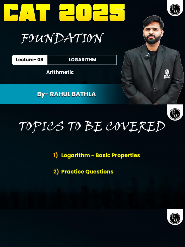 Quant II 08 - Class Notes - MBA Foundation 2025 | PDF