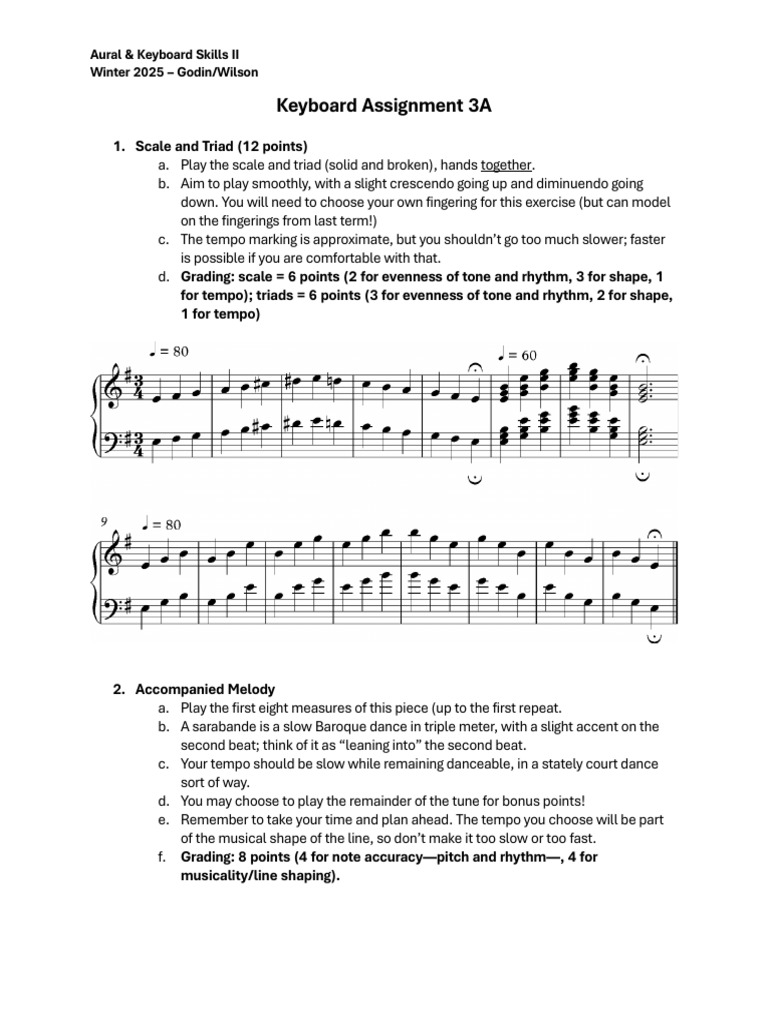 Keyboard Assignment 3A | PDF