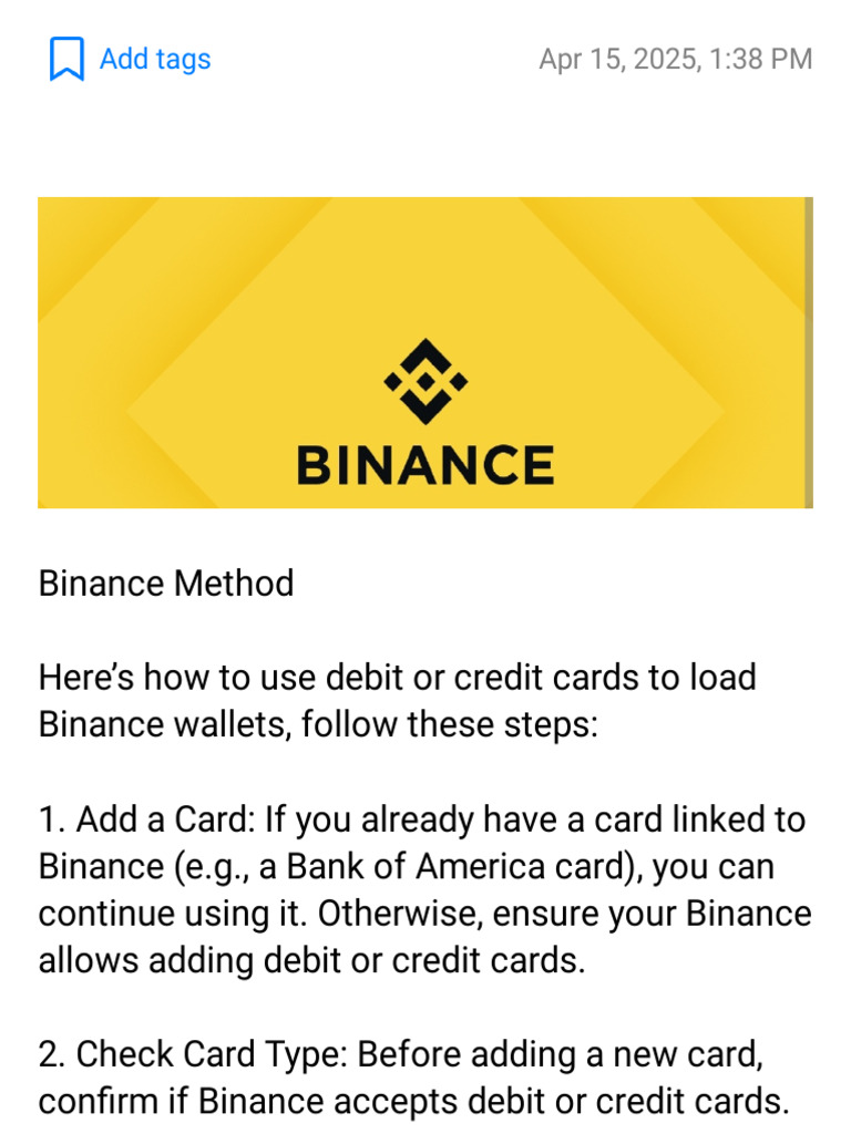 Binance Method | PDF