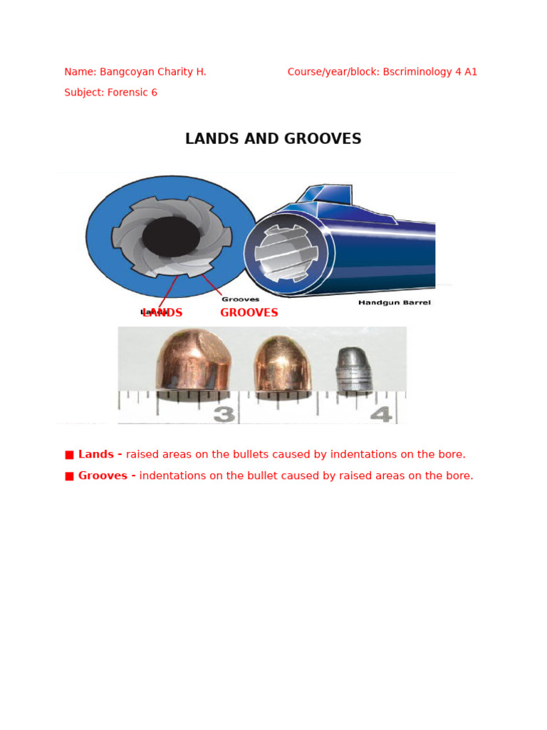 Lands and Grooves | PDF