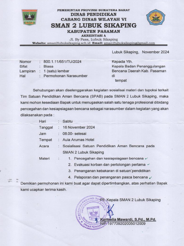 UNDANGAN NARSUM | PDF