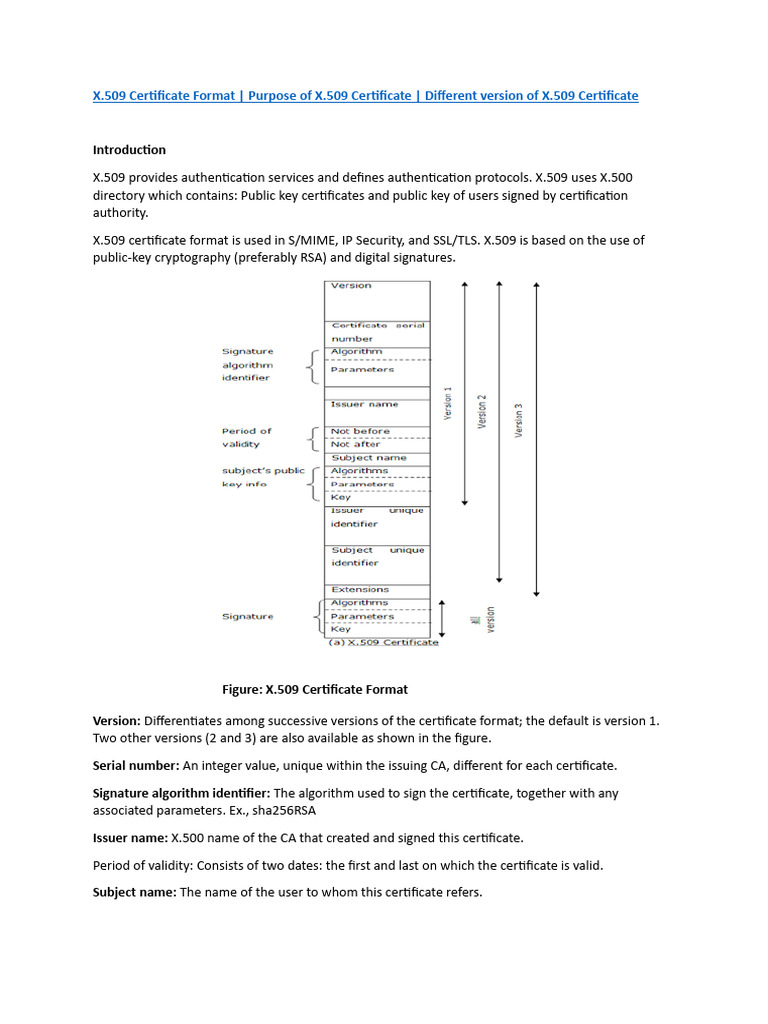 x.509 Certificate | PDF