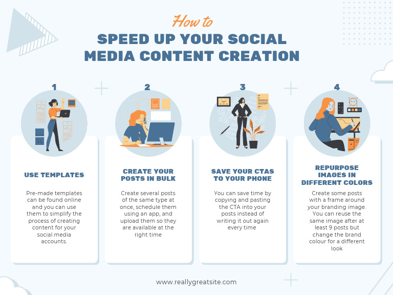 Blue Abstract Content Marketing Tips Infographic Graph | PDF