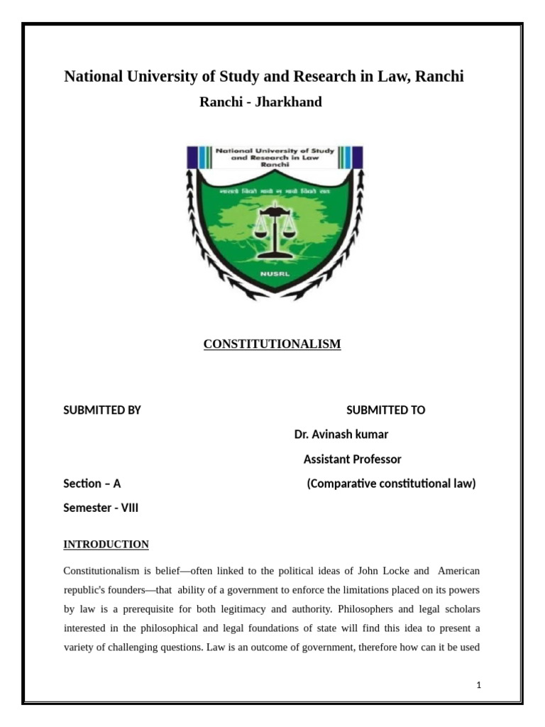 Comparative Constitutional Law | PDF | Rule Of Law | Constitution