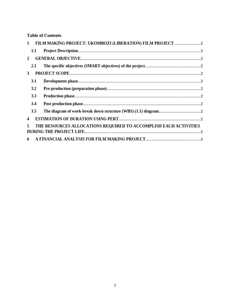 Film Making Project Group No 4 | PDF | Filmmaking