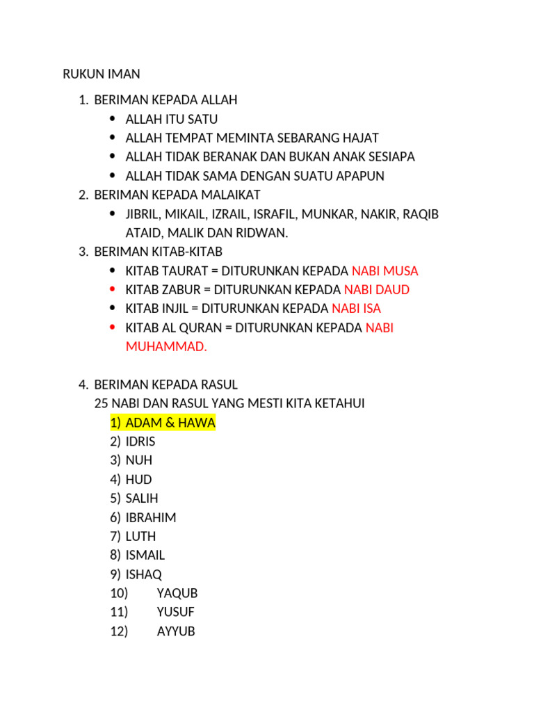 Rukun Iman | PDF