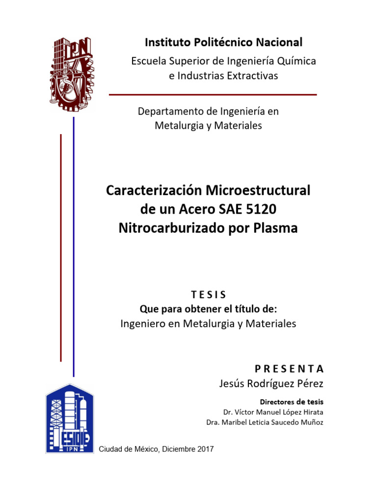 Tesis Caracterización Microestructural de Un Acero SAE 5120 ...