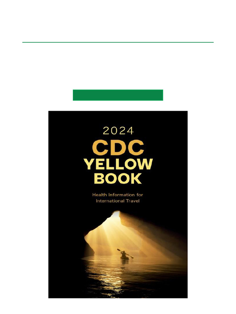 CDC Yellow Book 2024: Travel Health Guide | PDF | Yellow Fever | Vaccines