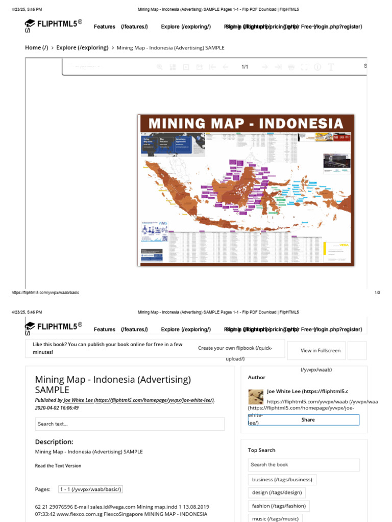 Mining Map - Indonesia (Advertising) SAMPLE Pages 1-1 - Flip PDF Download - FlipHTML5 | PDF ...