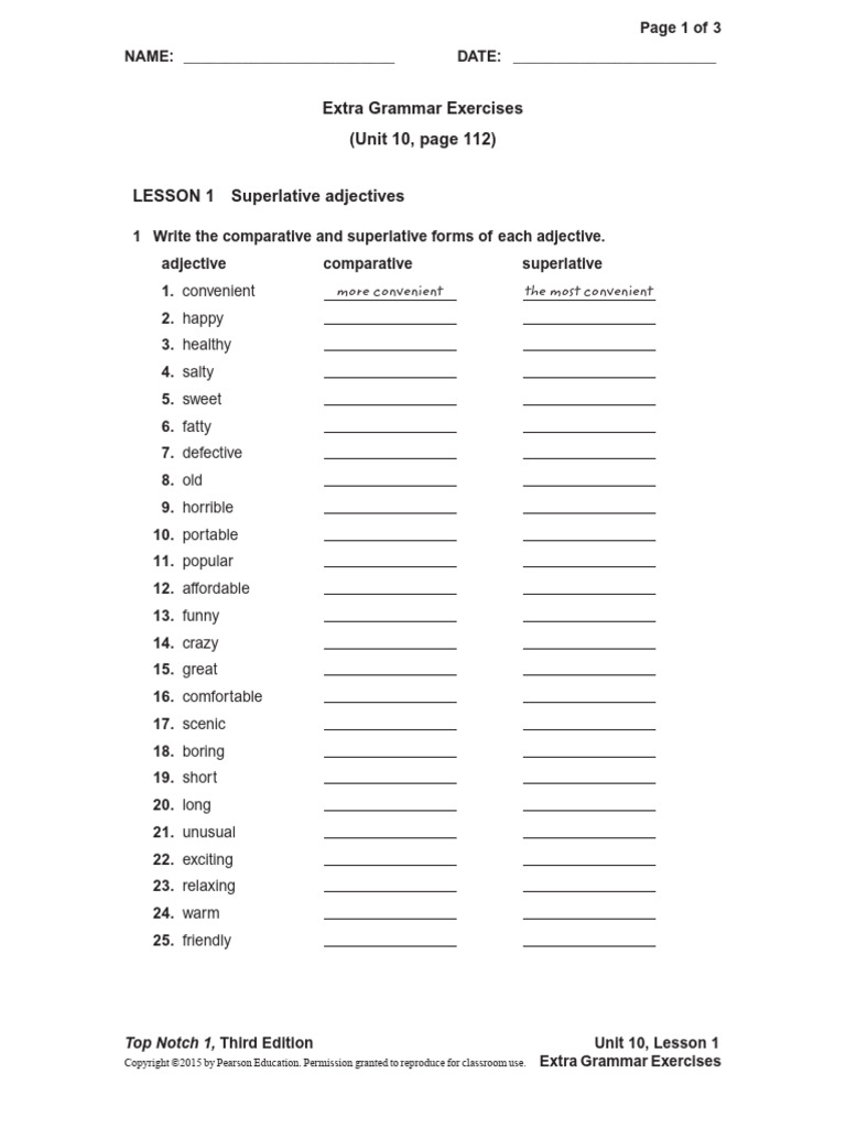 UNIT 10 Extra Gram Exercises p112 | PDF