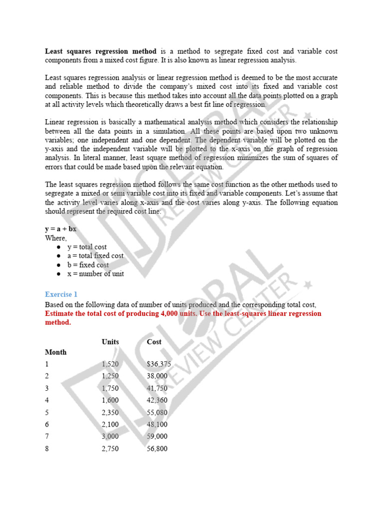 Least Square Prob - Updated | PDF | Regression Analysis | Least Squares