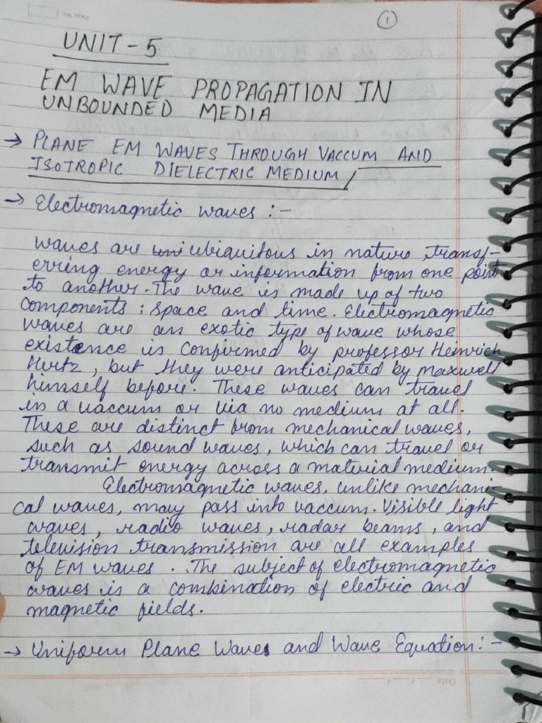 Unit 5 (Electrodynamics) | PDF