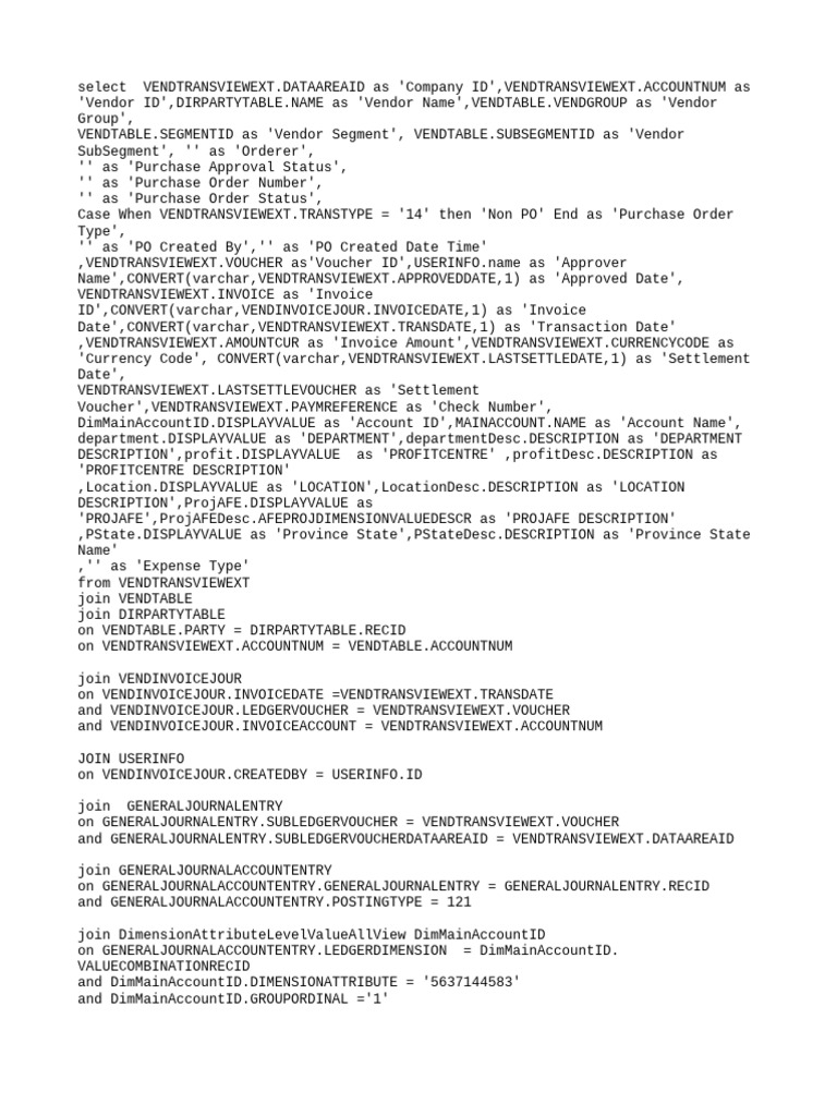 Vendor Spend Report Script non po | PDF | Voucher | Economies