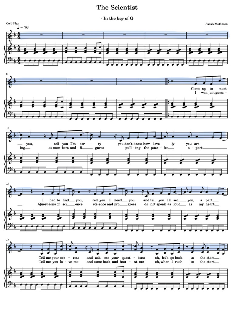 The Scientist - Easy (Musica) | PDF