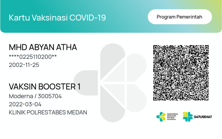 VACCINE-CERTIFICATE-DOSE 3-MHD. ABYAN ATHA-421 | PDF